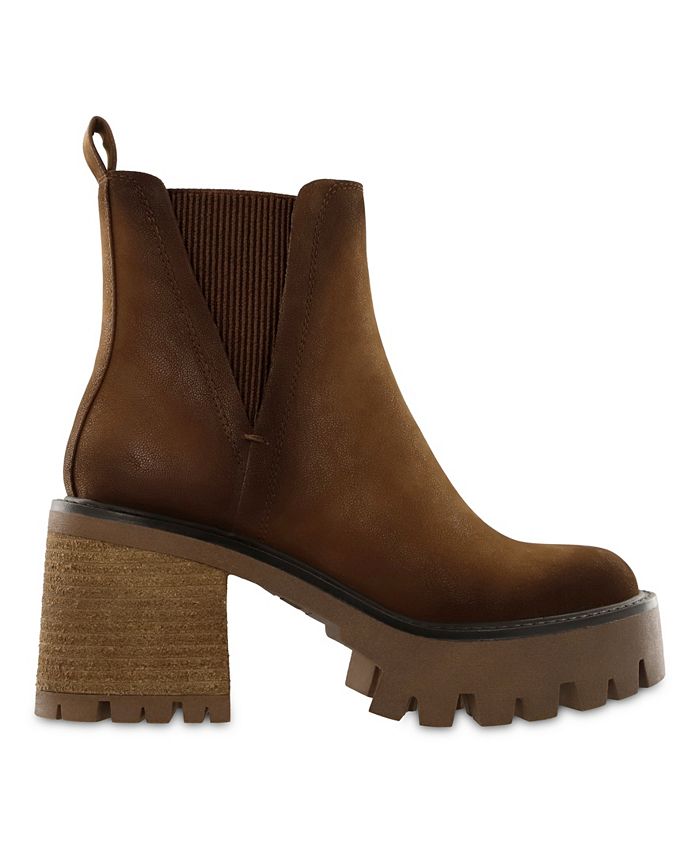 MIA Women's Rusty Chelsea Pull-On Lug Sole Booties - Macy's