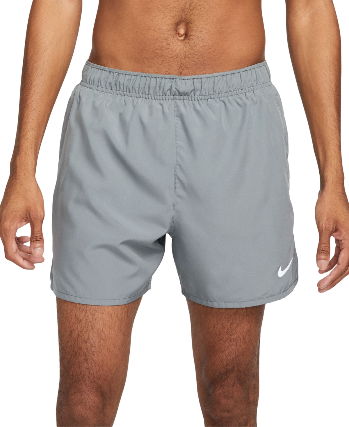 Nike Challenger Mens Dri-fit Brief-Lined 5 Running Shorts - Smoke Grey
