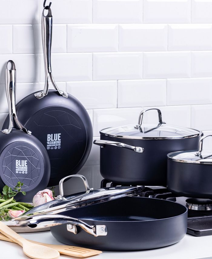 Blue Diamond Hard Anodized Ceramic Nonstick 10 Piece Cookware Set - Macy's