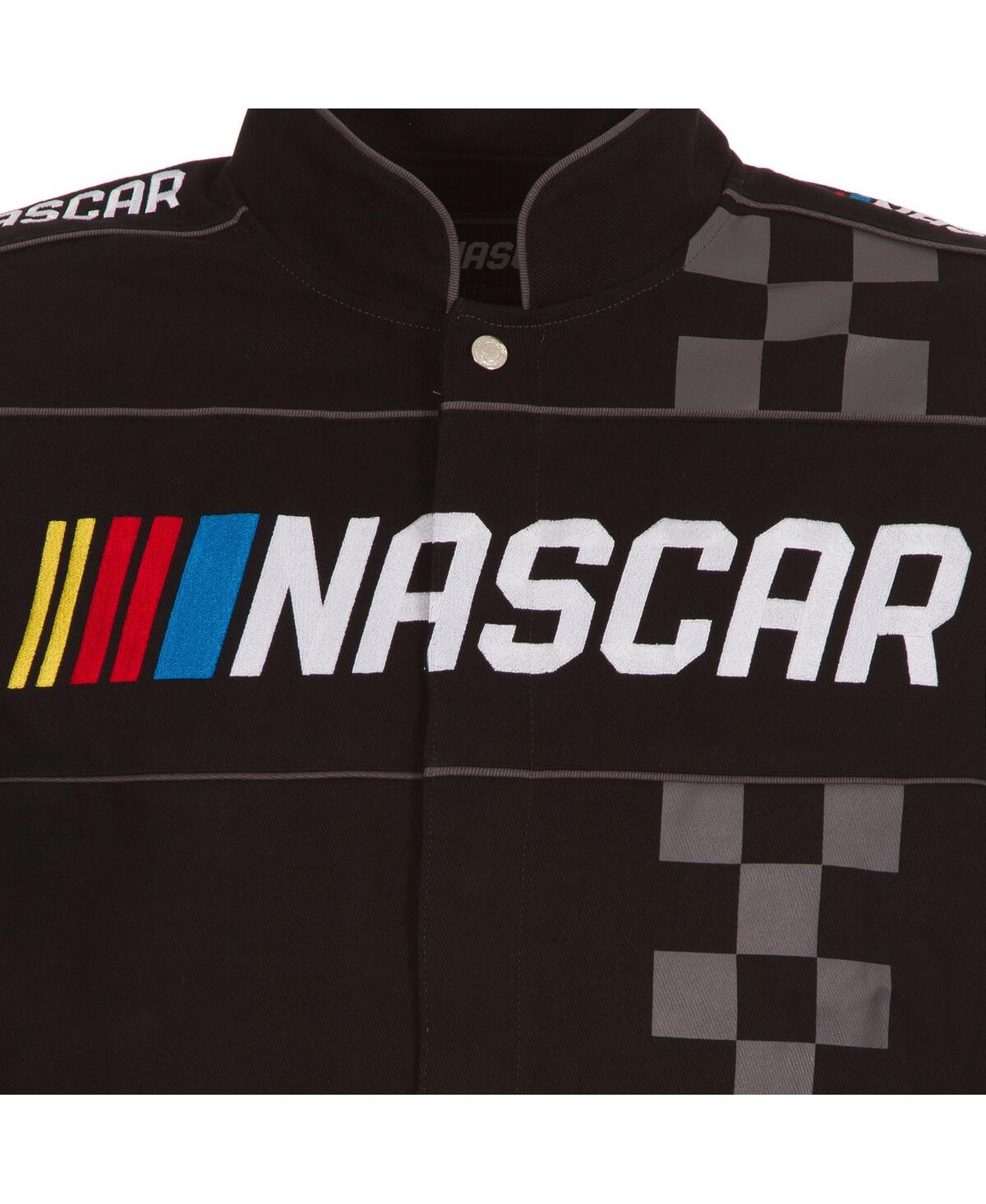 Jh Design Men's Jh Design Black Nascar Twill Logo Uniform Full-Snap ...