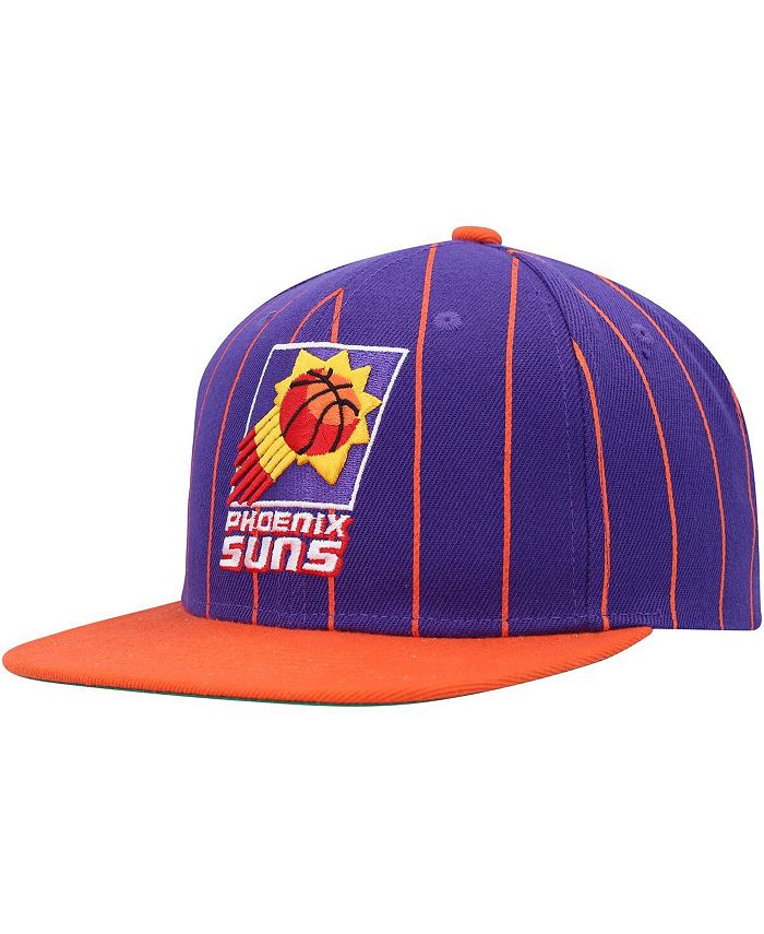 Mitchell & Ness Men's Purple, Orange Phoenix Suns Hardwood Classics Pinstripe Snapback Hat - Macy's