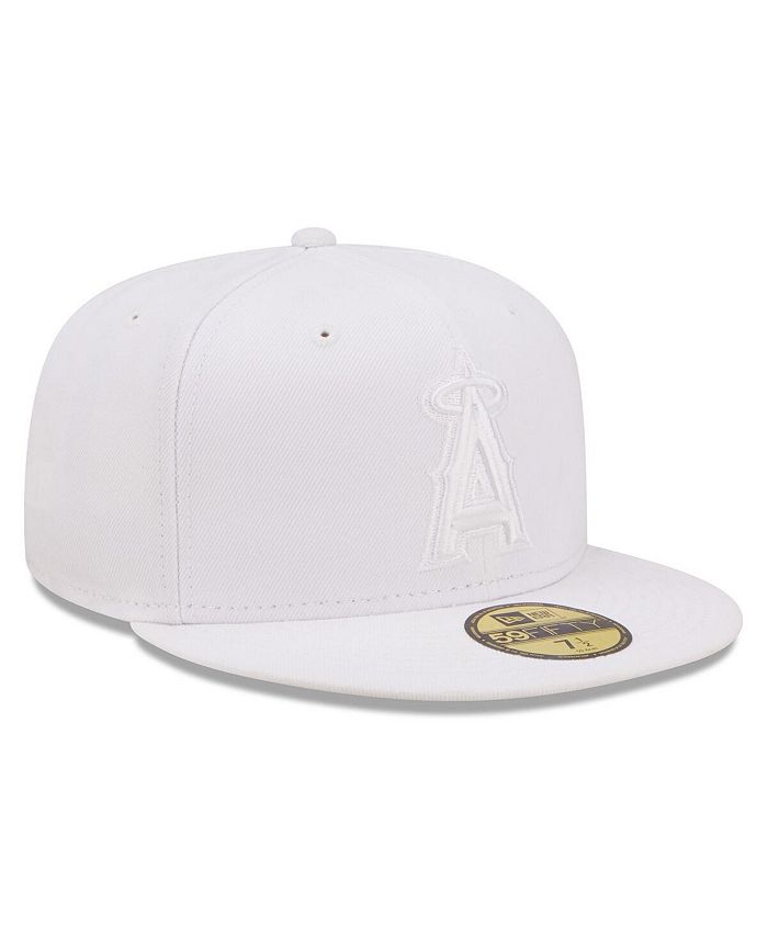 New Era Men's Los Angeles Angels White on White 59FIFTY Fitted Hat - Macy's