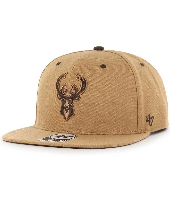 '47 Brand Men's Tan Milwaukee Bucks Toffee Captain Snapback Hat - Macy's