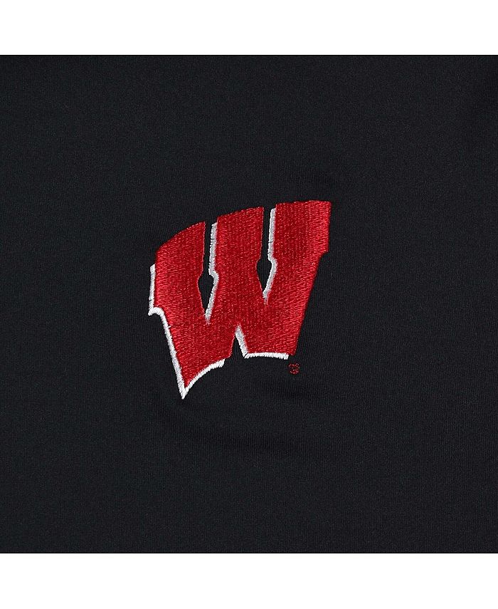 Under Armour Men's Black, White Wisconsin Badgers Green Blocked Polo ...