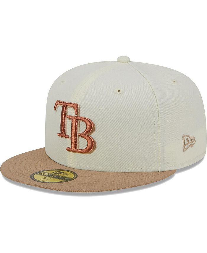 New Era Men's Cream Tampa Bay Rays Chrome Camel Rust Undervisor 59FIFTY ...