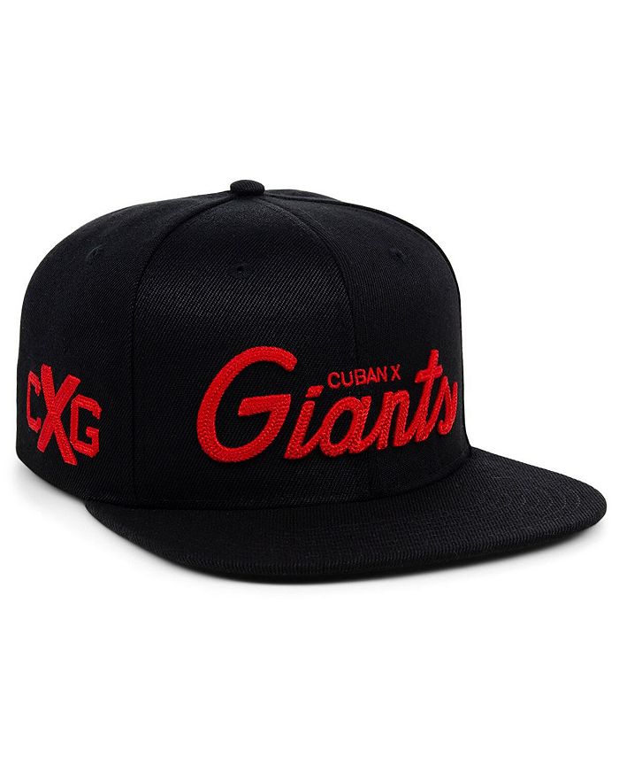 Rings & Crwns Men's Black Cuban Giants Snapback Hat - Macy's