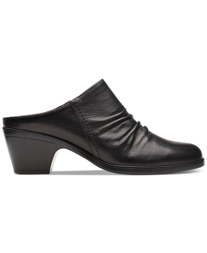Clarks Women's Emily 2 Charm Ruched Round-Toe Mules - Macy's