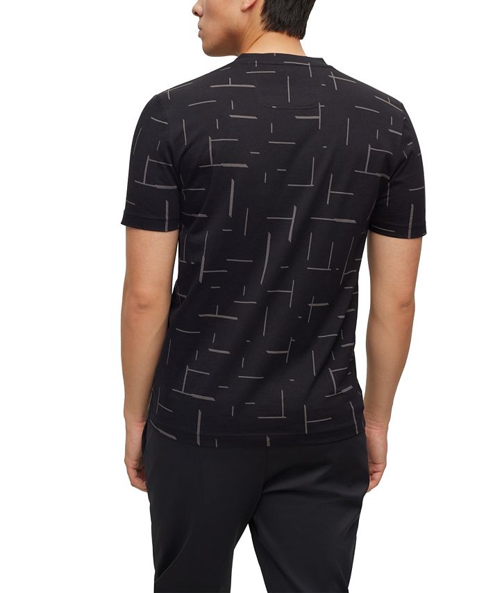 Hugo Boss Men's Printed Stripes Regular-Fit T-shirt - Macy's