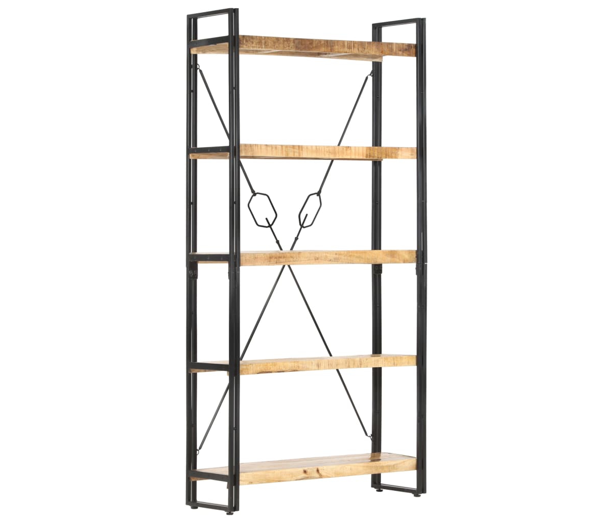 Click here for 5-Tier Bookcase 35.4x11.8x70.9 Solid Mango Wood -... prices