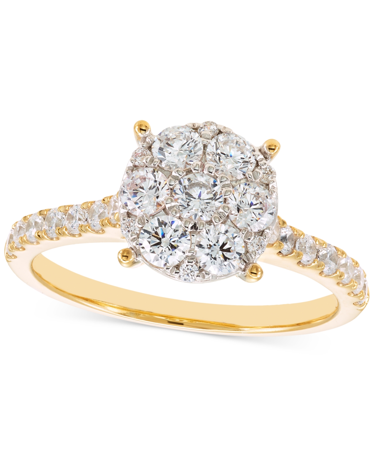 Click here for Diamond Cluster Engagement Ring (1 ct. t.w.) in 14... prices