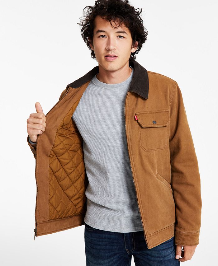 Levi's Levi’s® Men's Cotton Canvas Zip-Front Utility Jacket - Macy's