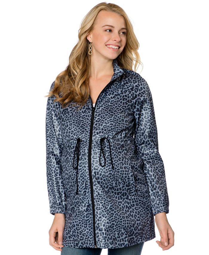 Motherhood Maternity Hooded Animal-Print Adjustable Jacket - Macy's