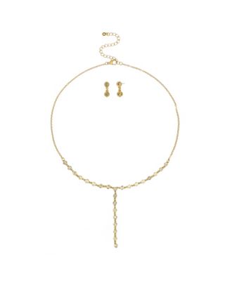 Aaliyah Pave Necklace And Earring Set - Macy's