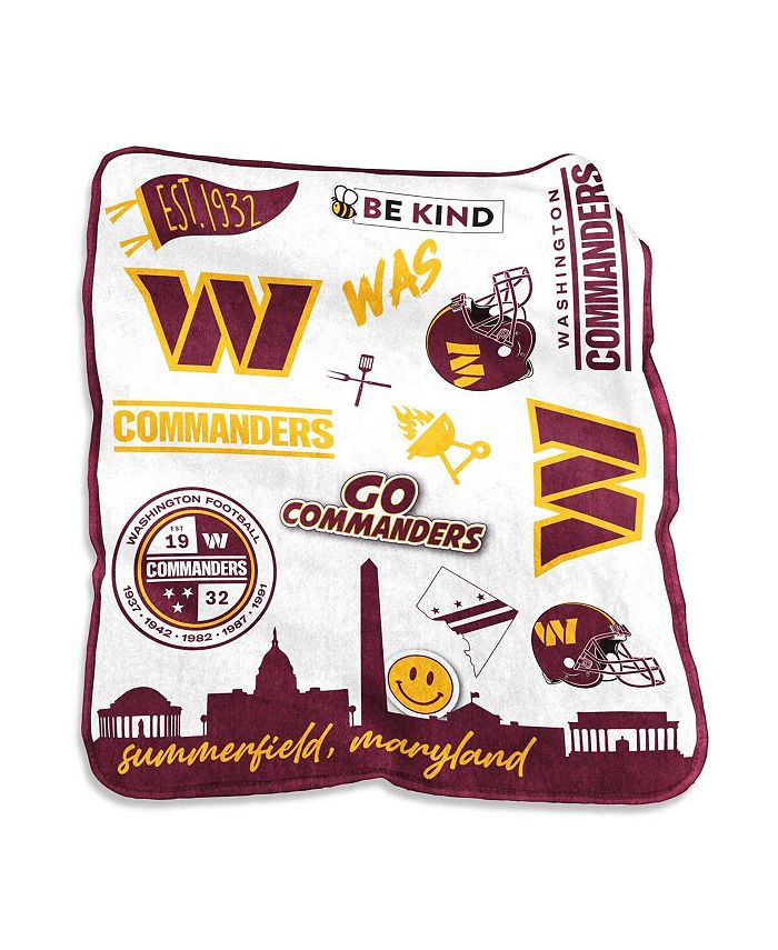Logo Brands Washington Commanders 50'' x 60'' Native Raschel Plush ...