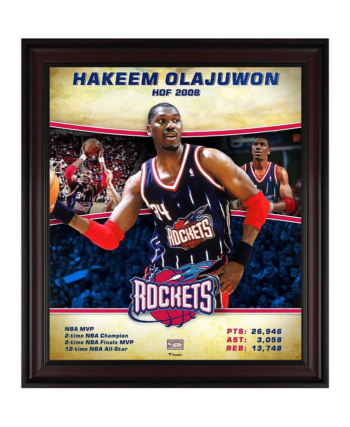 Fanatics Authentic Hakeem Olajuwon Houston Rockets Framed 15" x 17 ...