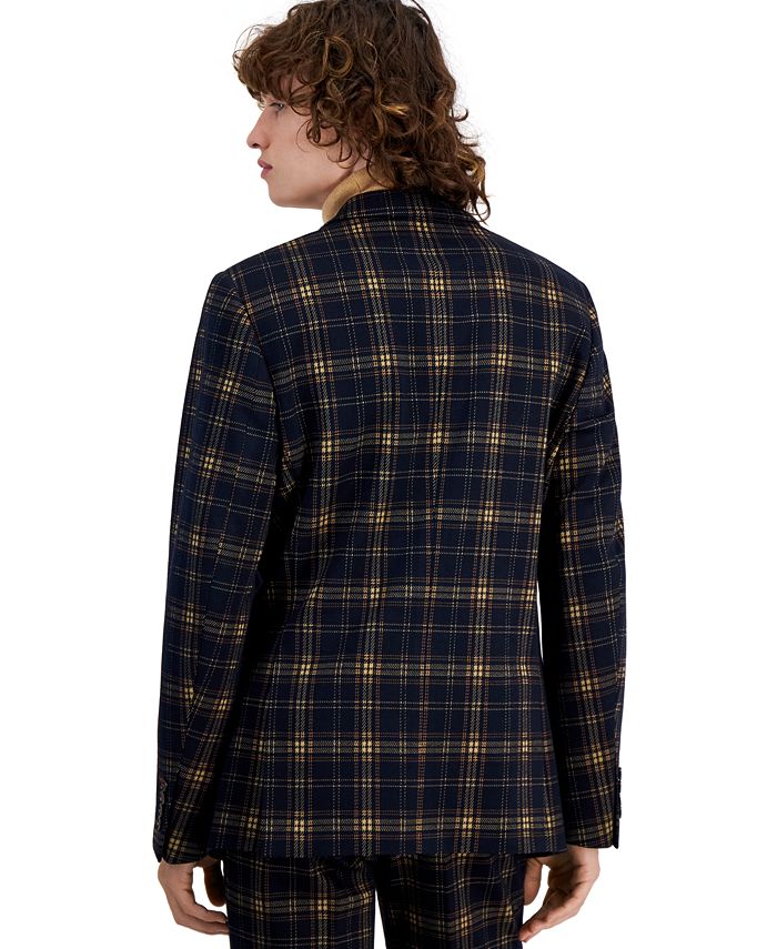 Paisley & Gray Men's Ashton Plaid Peak-Lapel Jacket - Macy's
