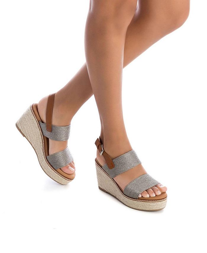 XTI Women's Jute Wedge Sandals By XTI - Macy's