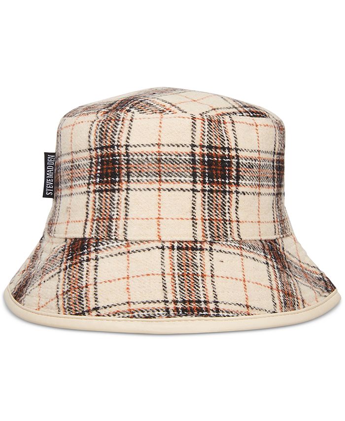Steve Madden Women's Reversible Plaid Bucket Hat - Macy's
