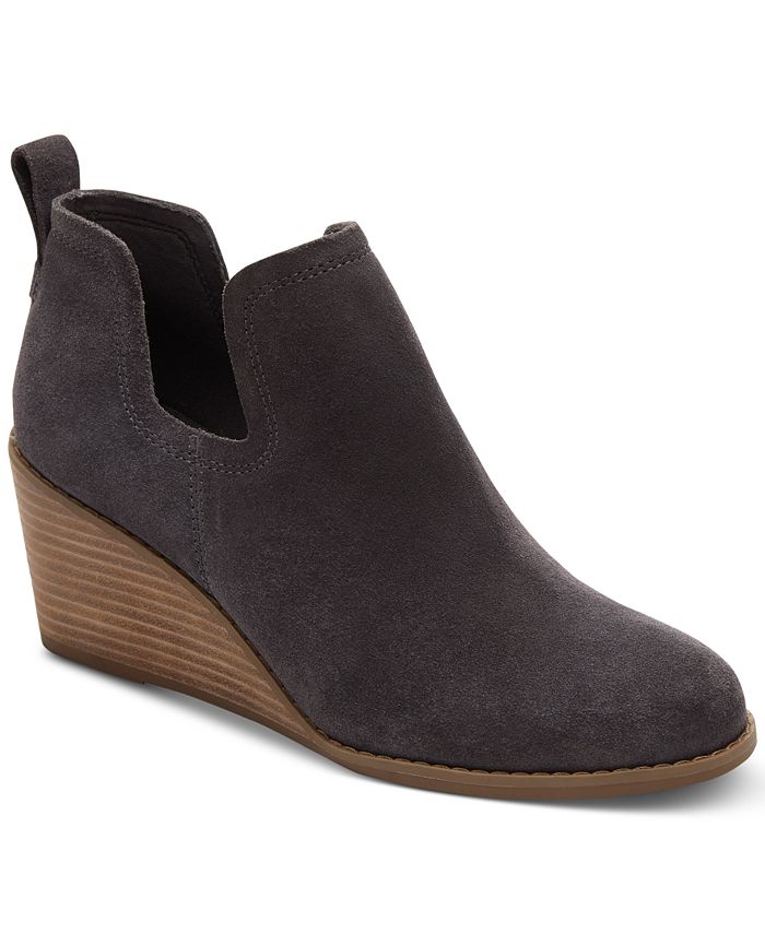 TOMS Women's Kallie Wide-Width Wedge Booties - Macy's