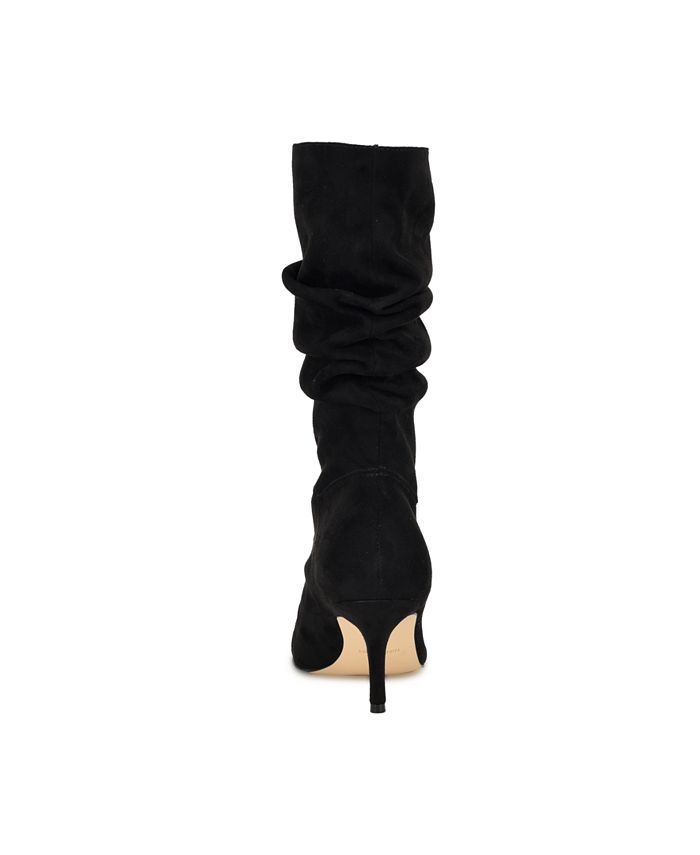 Nine West Womens Mycki Pointy Toe Ruched Dress Boots Macys