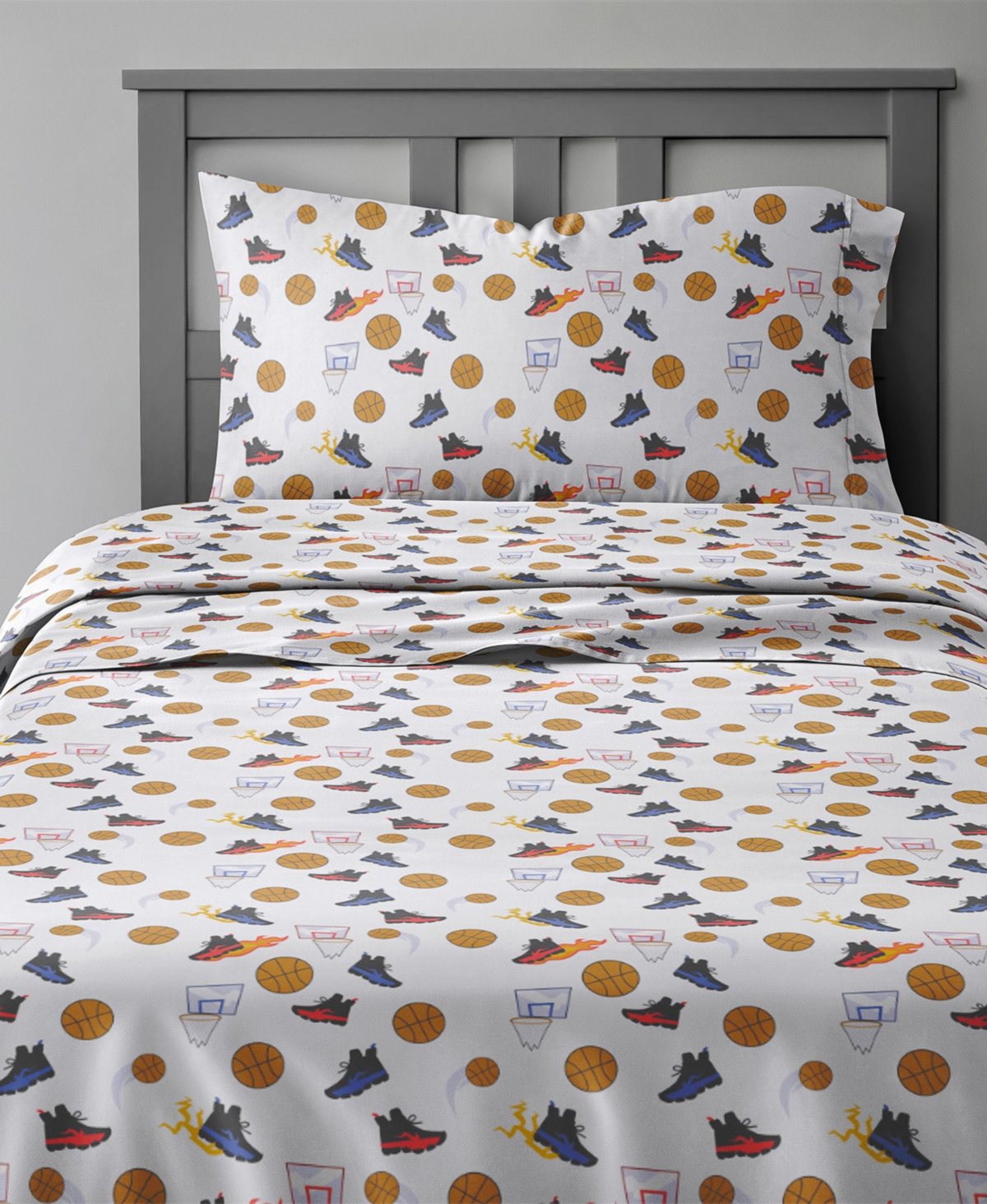 Click here for Kids 4 Piece Microfiber Sheet Set - Full - Basketb... prices
