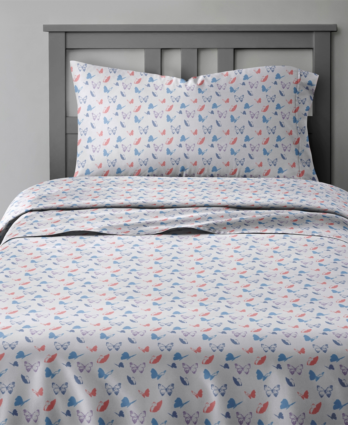 Click here for Kids 4 Piece Microfiber Sheet Set - Full - Butterf... prices