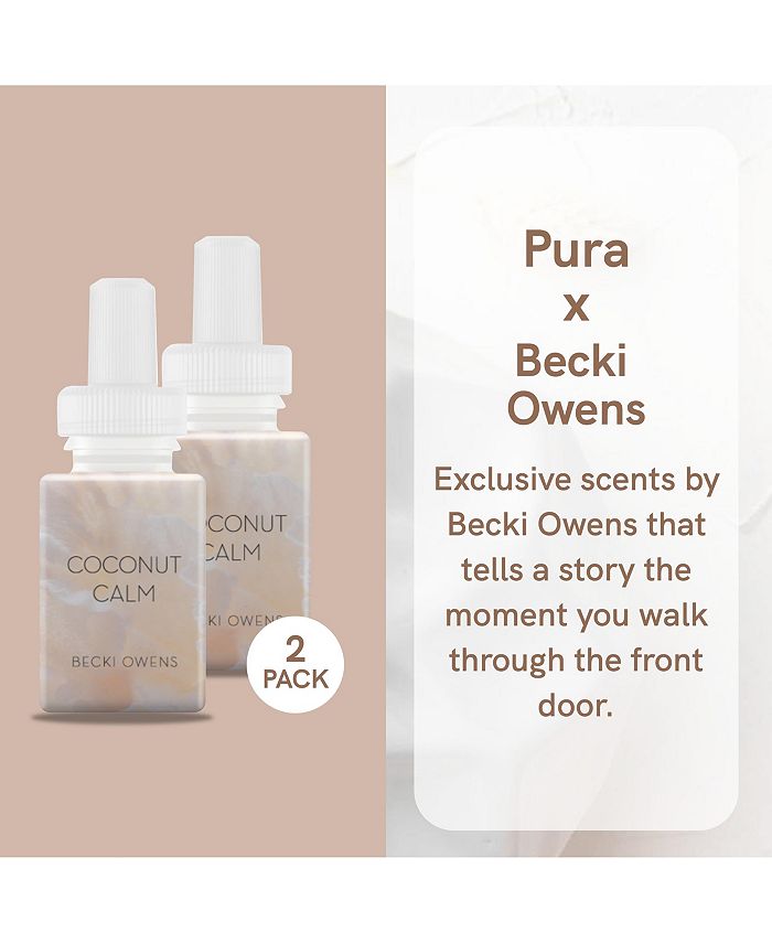 Pura Becki Owens - Coconut Calm - Home Scent Refill - Smart Home Air Diffuser Fragrance - Up to ...
