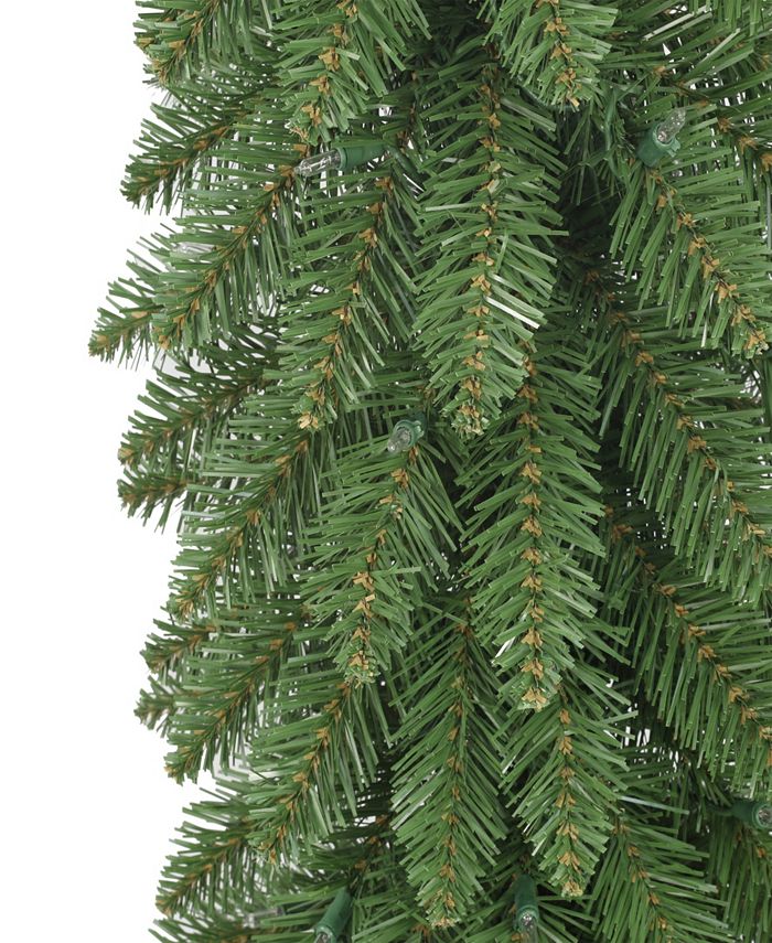Puleo 6' Pre-Lit Alpine Artificial Pencil Tree - Macy's