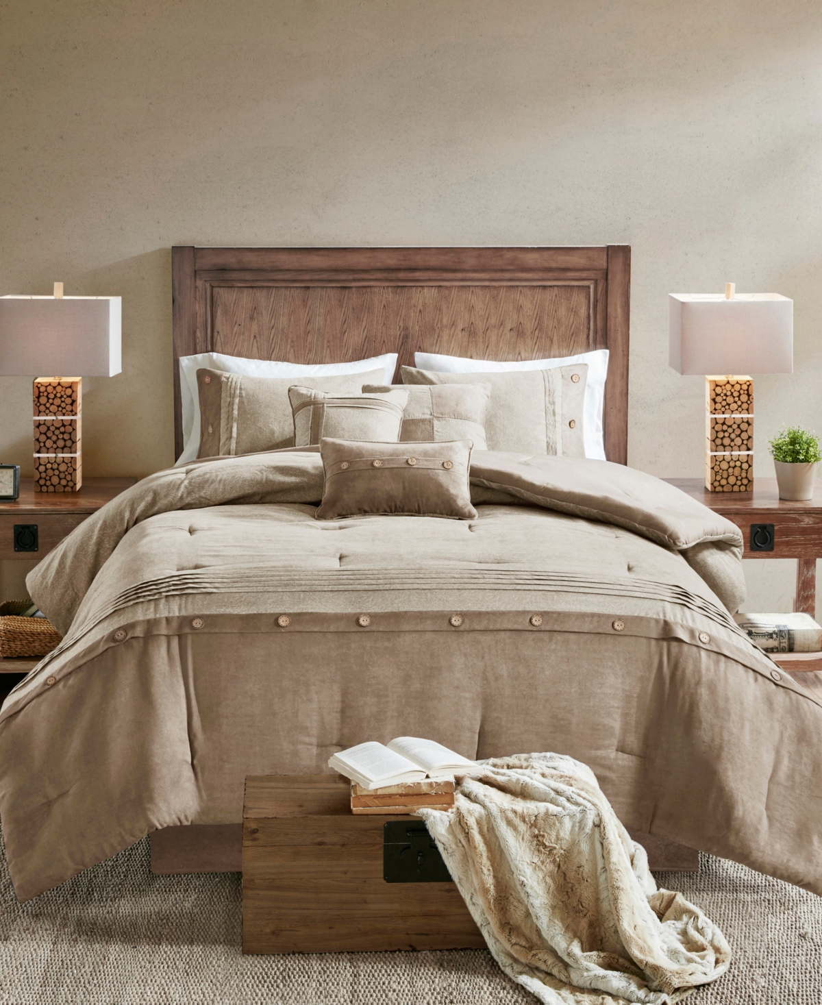 Click here for Madison Park Boone Microsuede 7-Pc. Comforter Set... prices