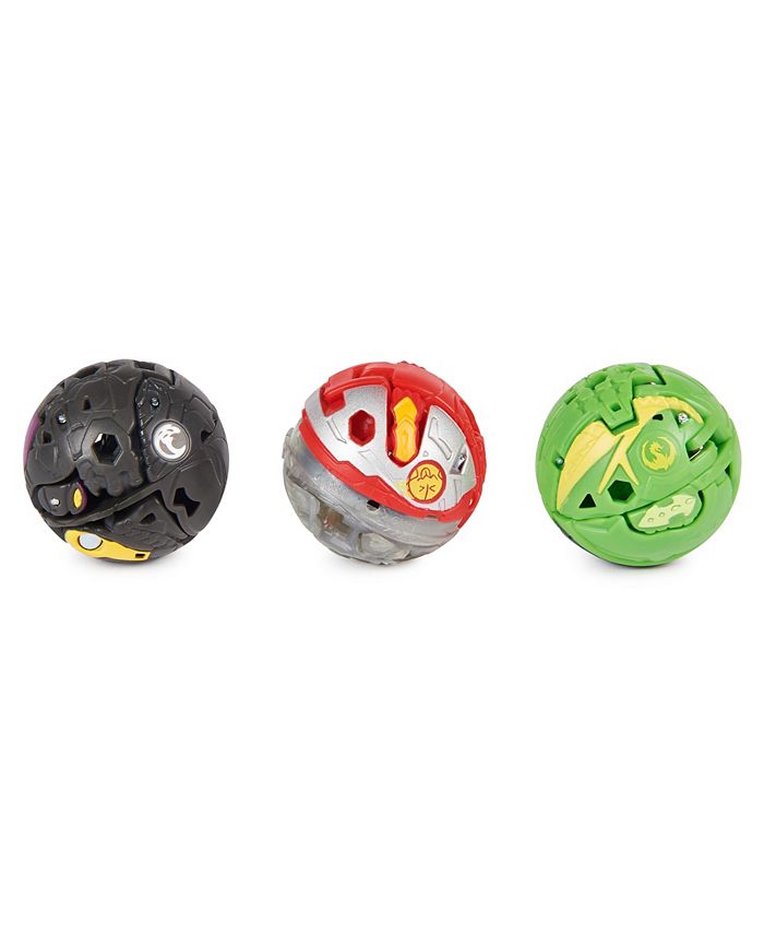 Bakugan Starter 3-Pack, Special Attack Dragonoid, Nillious, Hammerhead Customizable Spinning ...