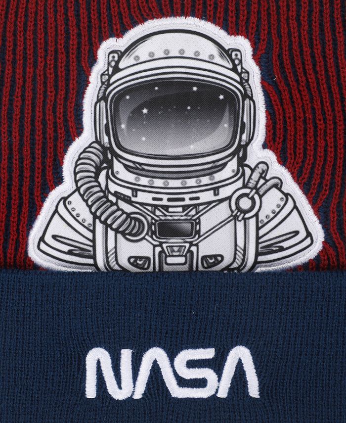 Bioworld Big Boys NASA Rib Knit Hat and Gloves Set, 2 Piece - Macy's