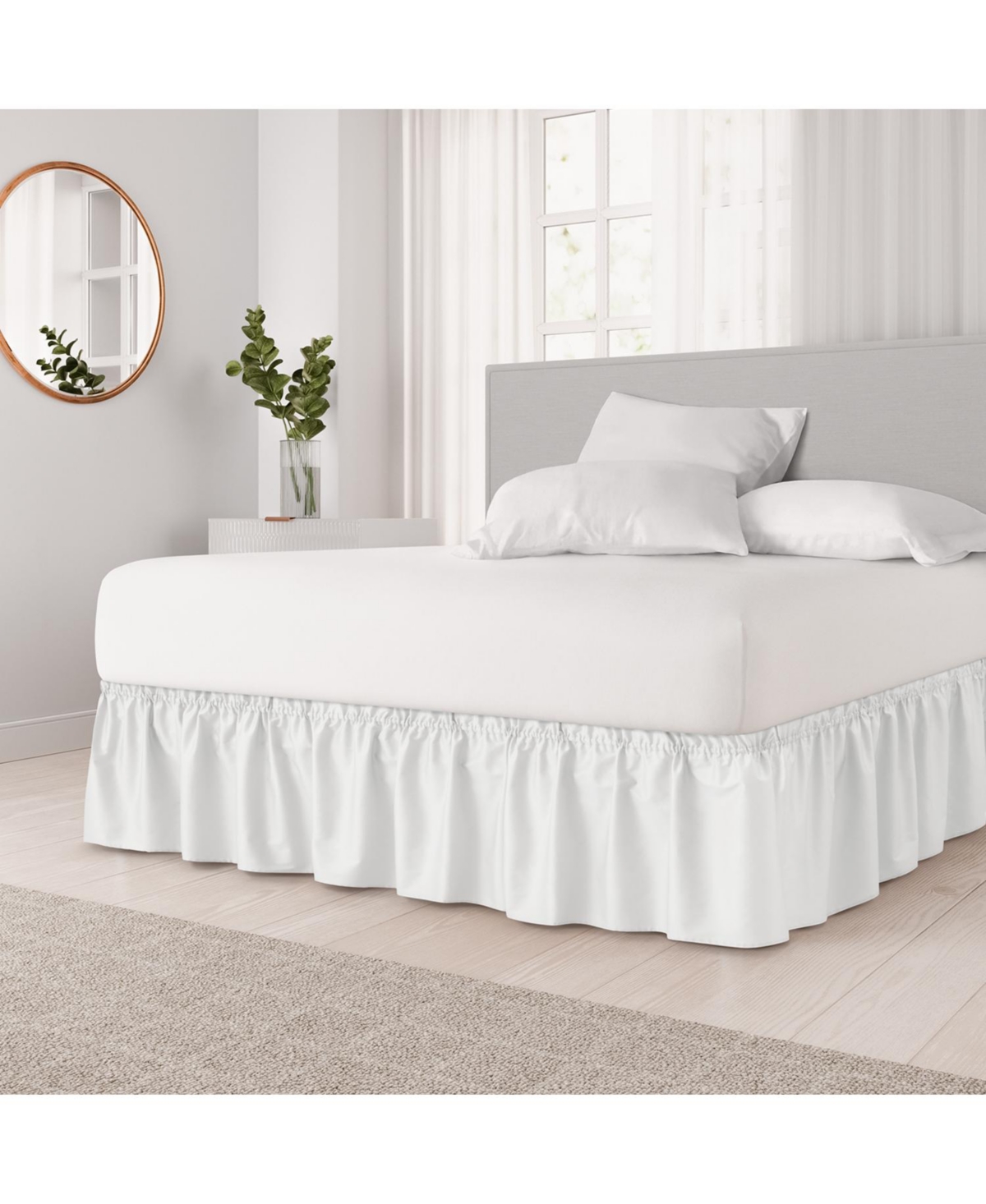 Click here for Ruffled Elastic Wrap Around Bedskirt 12 Inch Drop... prices