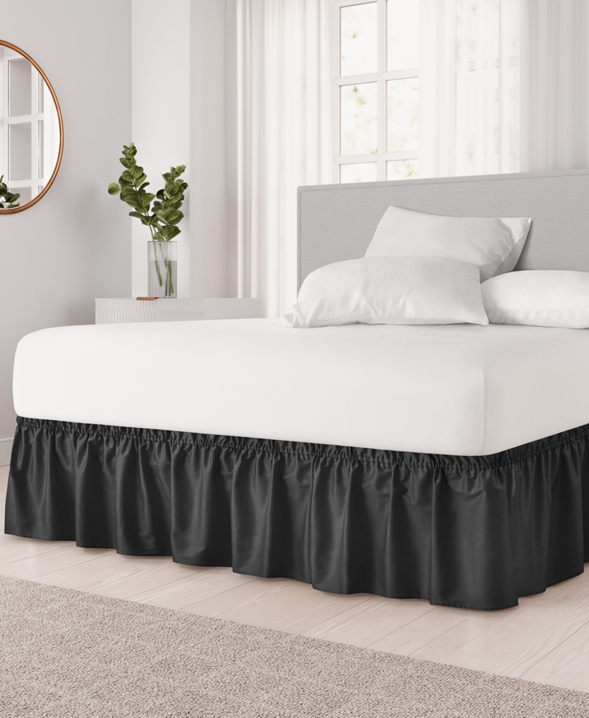 Click here for Ruffled Elastic Wrap Around Bedskirt 12 Inch Drop... prices