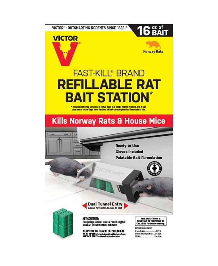 WoodStream Refillable Rat Bait Station, 8 Count - Case of 4 - Macy's