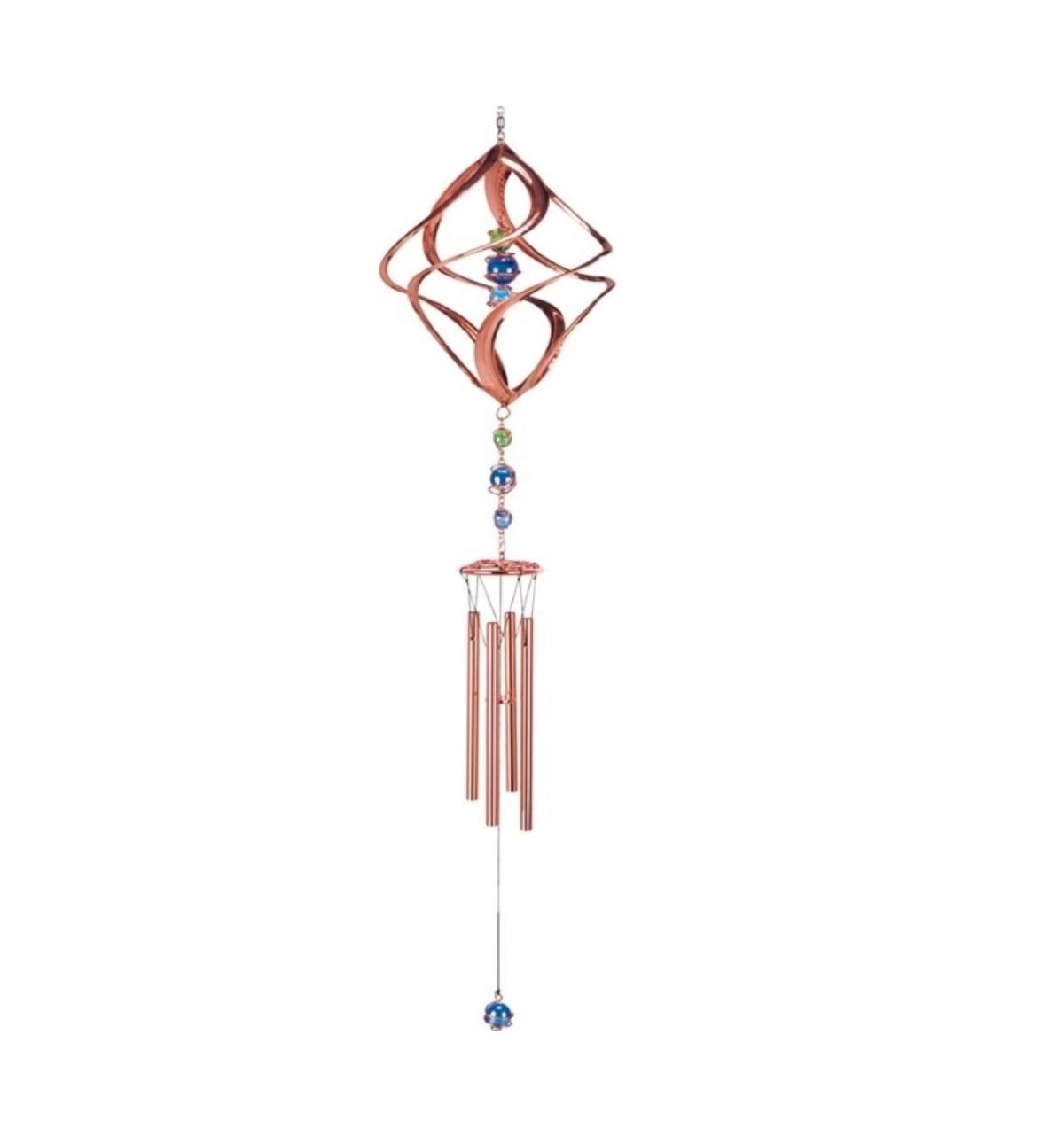 Click here for Fc Design 31 Long Spiral Wind Chime with Copper Ge... prices