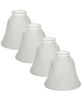 LIGHTACCENTS 4-Pack Ceiling Fan Light Covers -White Alabaster Glass ...