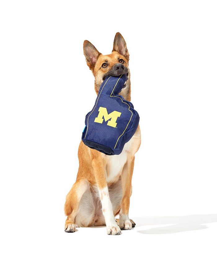 BARK Michigan Wolverines Top Dog Large Finger Dog Toy - Macy's