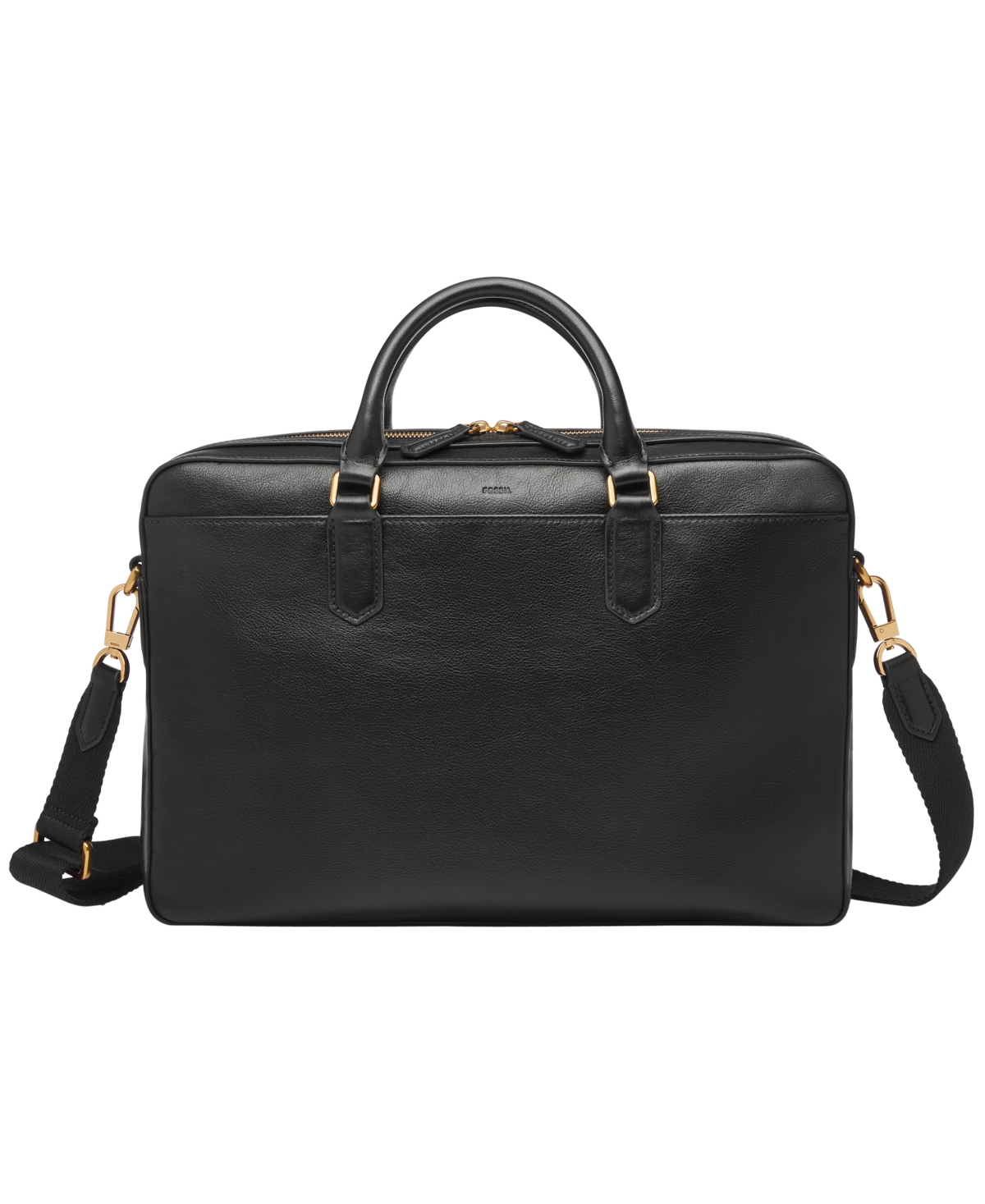 Click here for Fossil Mens Asher Leather Briefcase - Black prices
