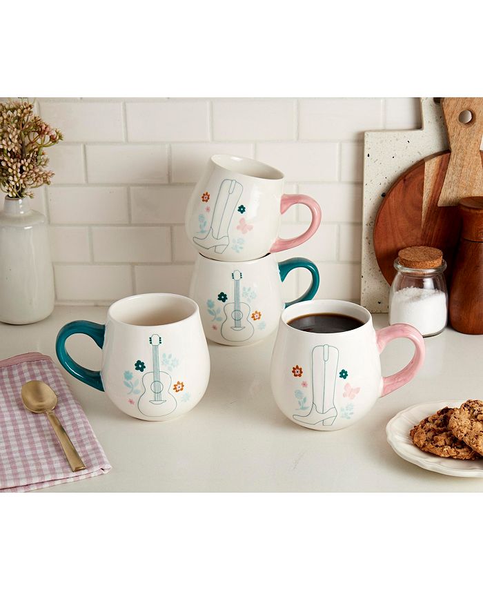 Dolly Parton Embossed Mugs 20oz, Set of 4 - Macy's