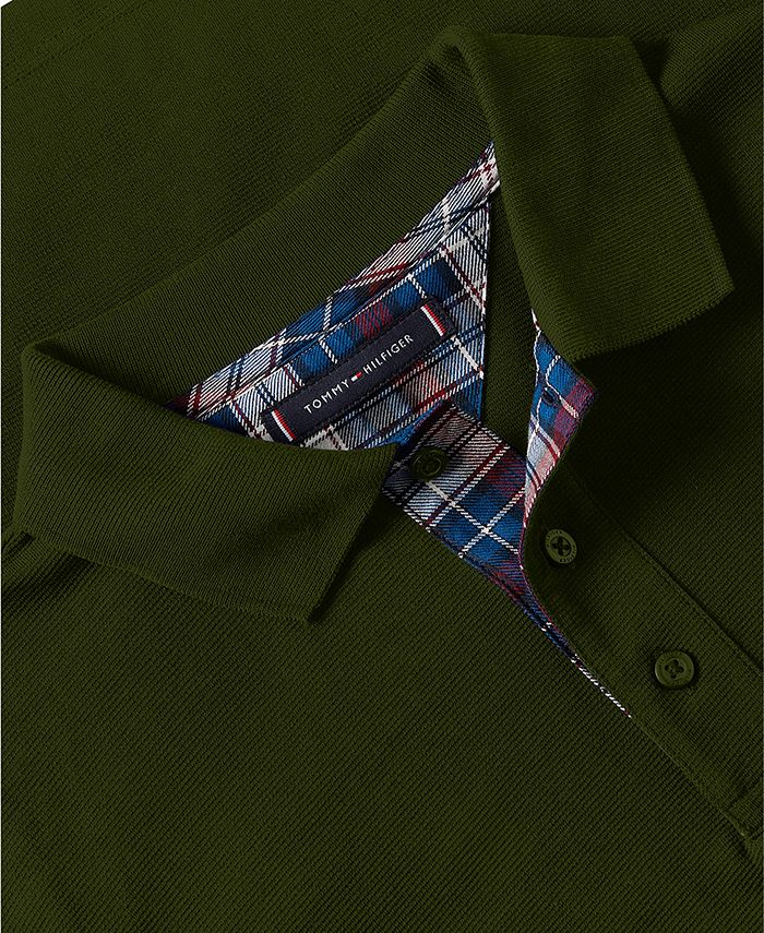 Tommy Hilfiger Men's Regular-Fit Check Placket Polo Shirt - Macy's
