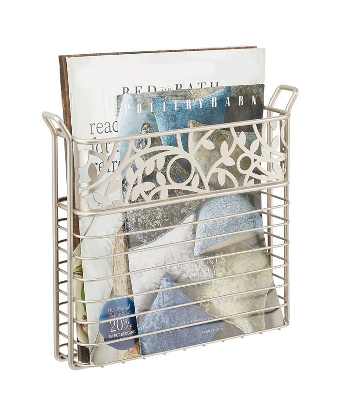 mDesign Metal Wall Mount Magazine, Book Holder, Compact Rack - Macy's