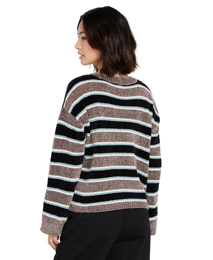 Volcom Juniors' Bubble Tea Striped Sweater - Macy's