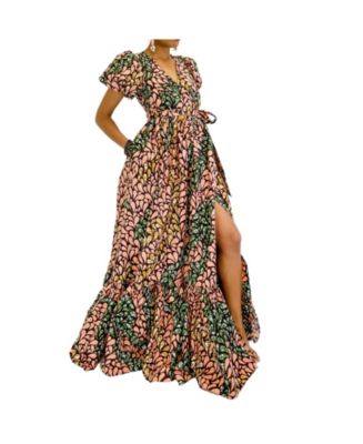 Chen Burkett New York Women's Marigot Bay Wrap Dress - Multi - Macy's