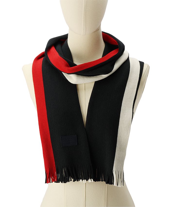 Tommy Hilfiger Men's Striped Fringe Scarf - Macy's