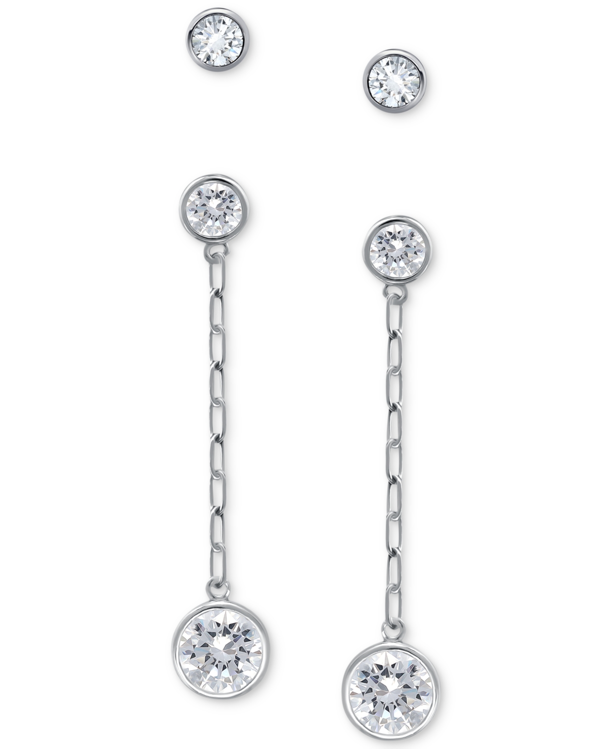 Click here for Giani Bernini 2-Pc. Set Cubic Zirconia Bezel Stud... prices