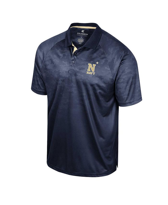 Colosseum Men's Navy Navy Midshipmen Honeycomb Raglan Polo Shirt - Macy's