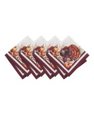 Elrene Autumn Heritage Turkey Table Linens Collection - Macy's