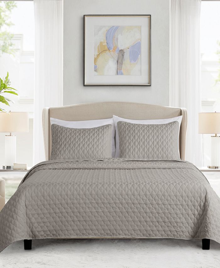 Videri Home Diamond Stitched Quilt Sets - Macy's