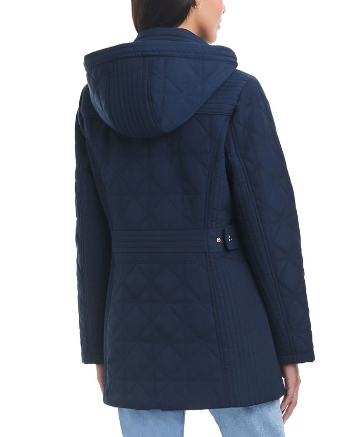 Jones New York Women's Petite Hooded Quilted Coat - Macy's