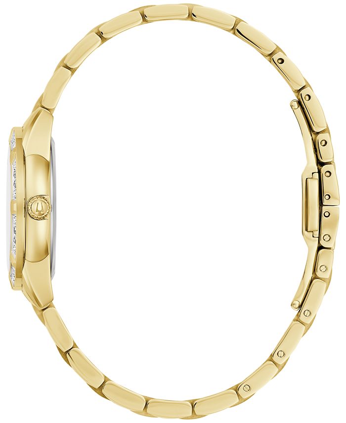 Bulova Women's Classic Sutton Diamond (1/20 ct. t.w.) Gold-Tone ...